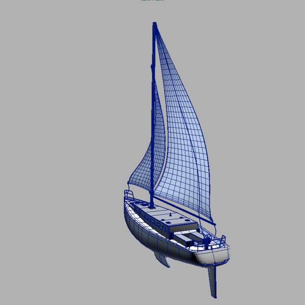 3d sail boat sailboat model