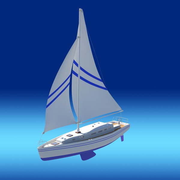 3d sail boat sailboat model