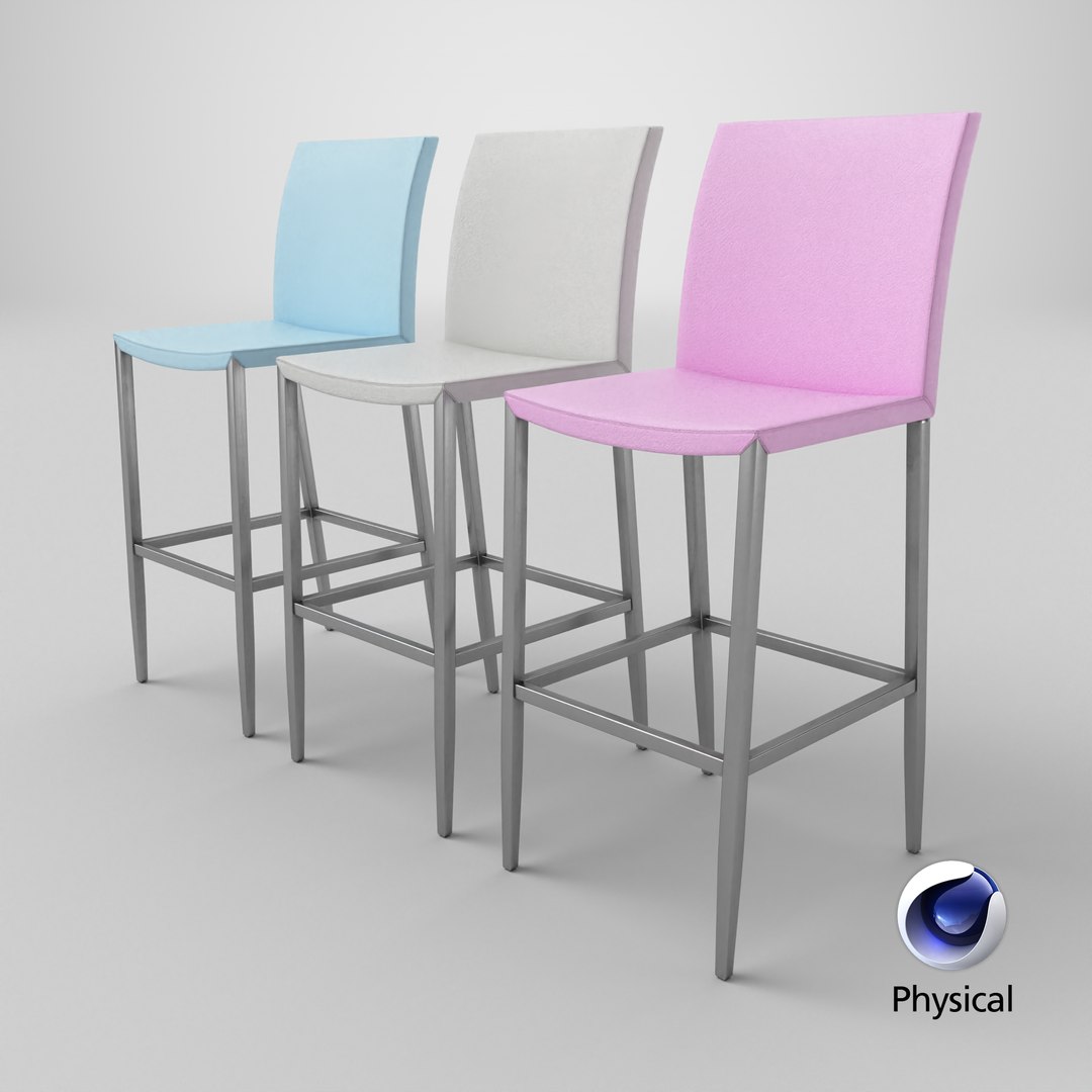 Bar Stool Leather 3D - TurboSquid 2210495
