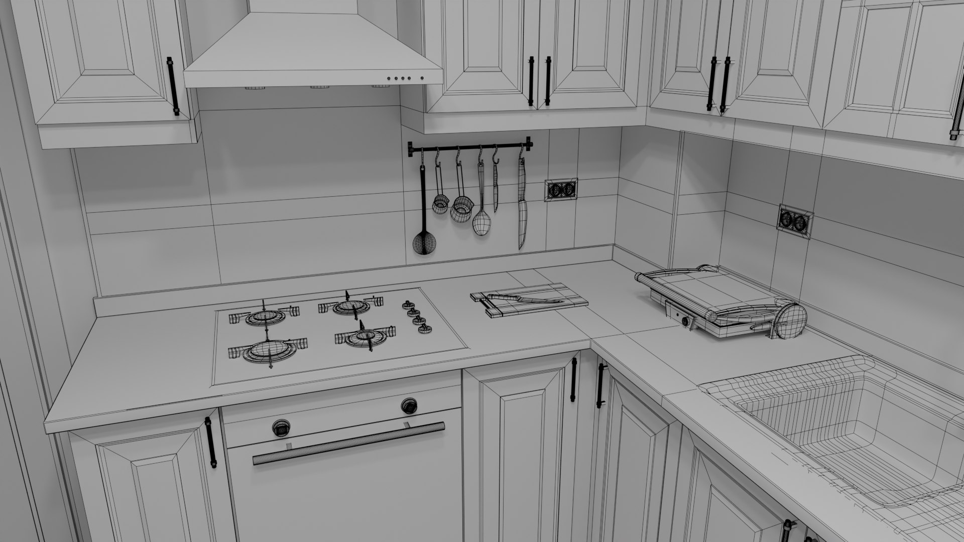 3D Kitchen Model D Scene - TurboSquid 2120856