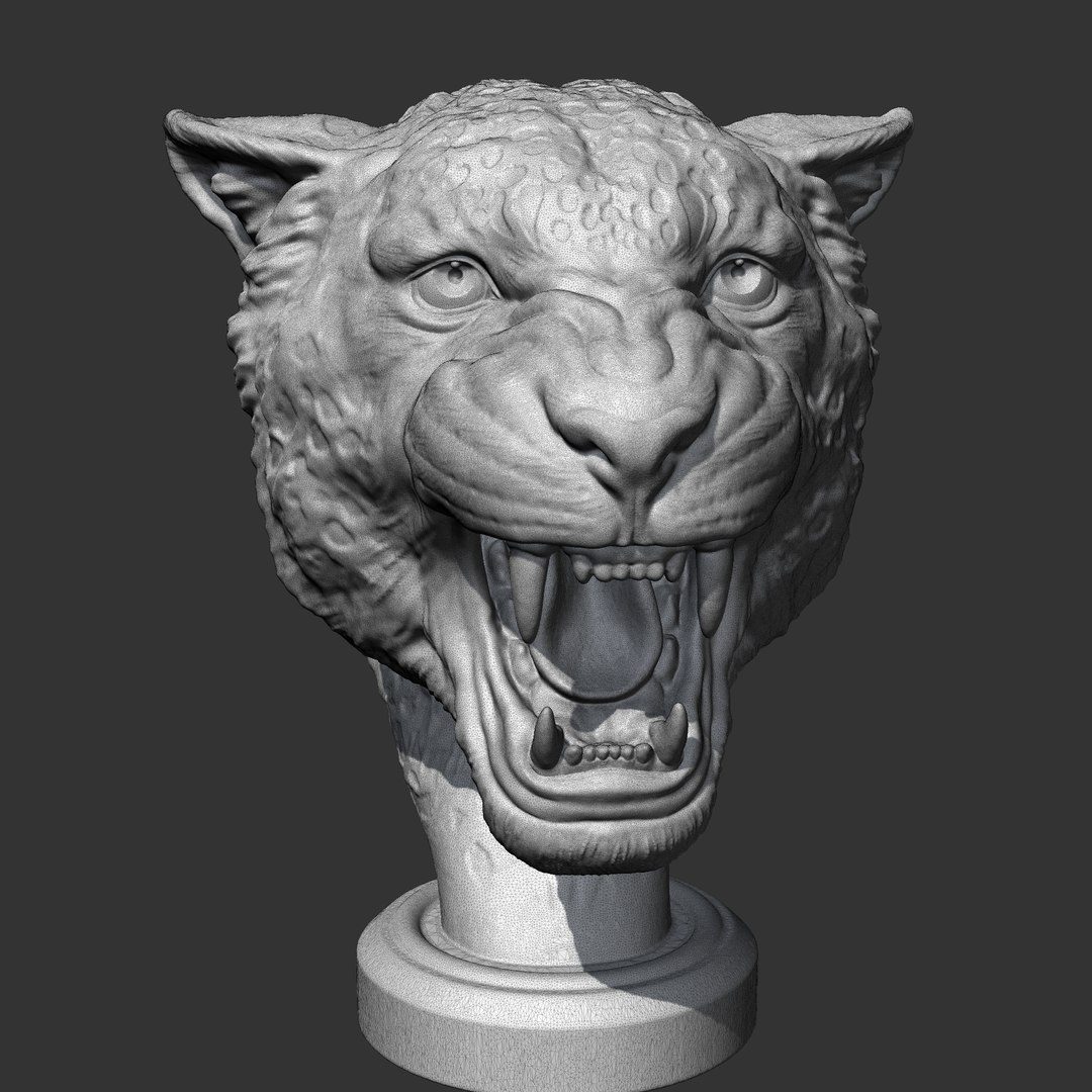 Leopard Head AM27 3D Print Model Model - TurboSquid 2198168