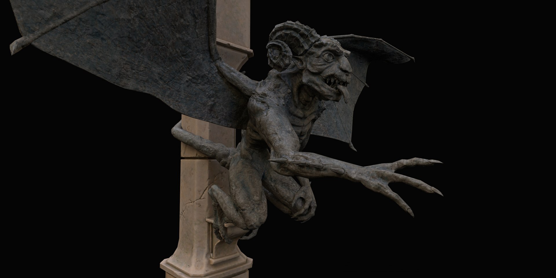 3D Demon Gargoyle Model - TurboSquid 1171620