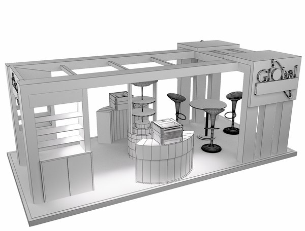 Stand exhibition booth 3D model - TurboSquid 1674627