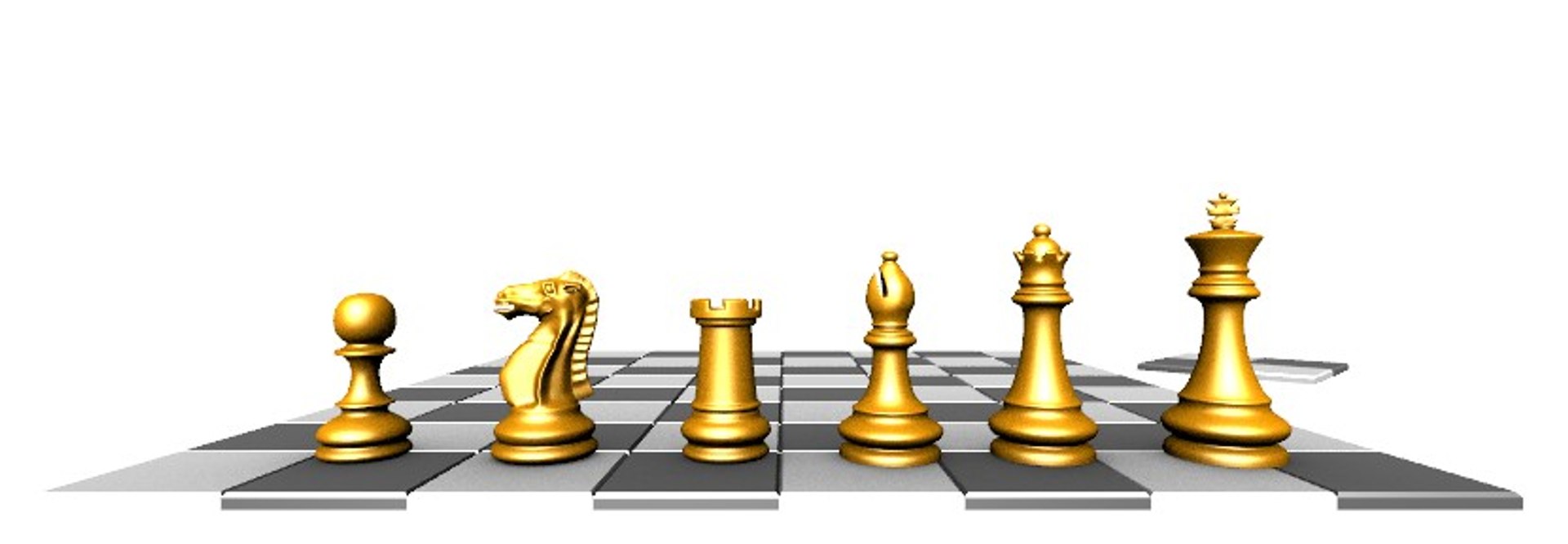 Pawn Knight Rook 3d Model