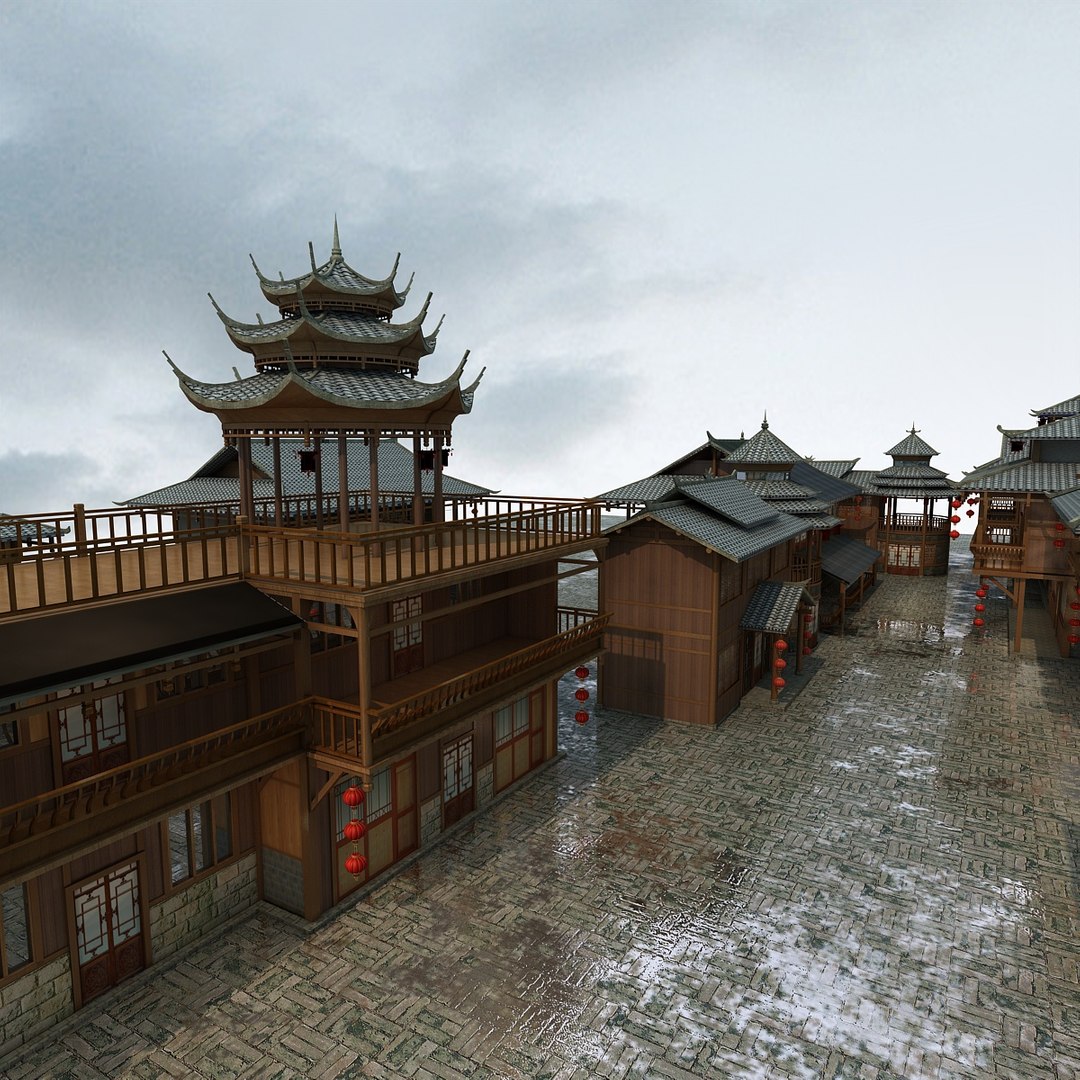 3D Model Ancient Commerce Street 4 - TurboSquid 1807310