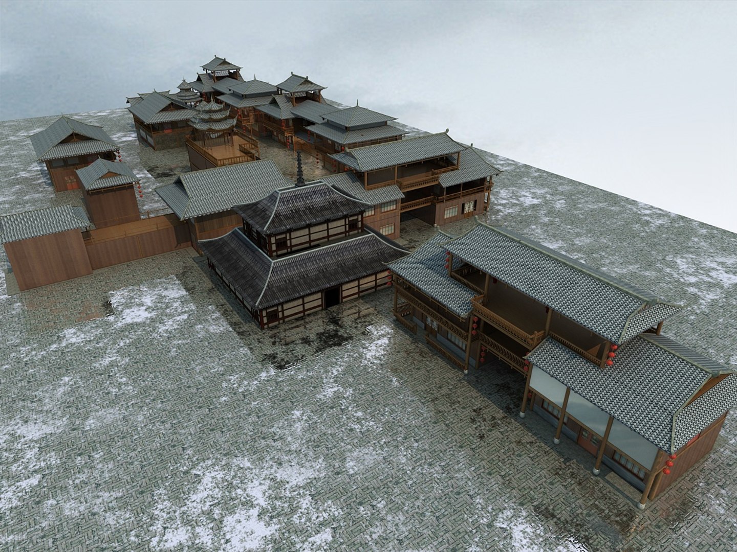 3D Model Ancient Commerce Street 4 - TurboSquid 1807310