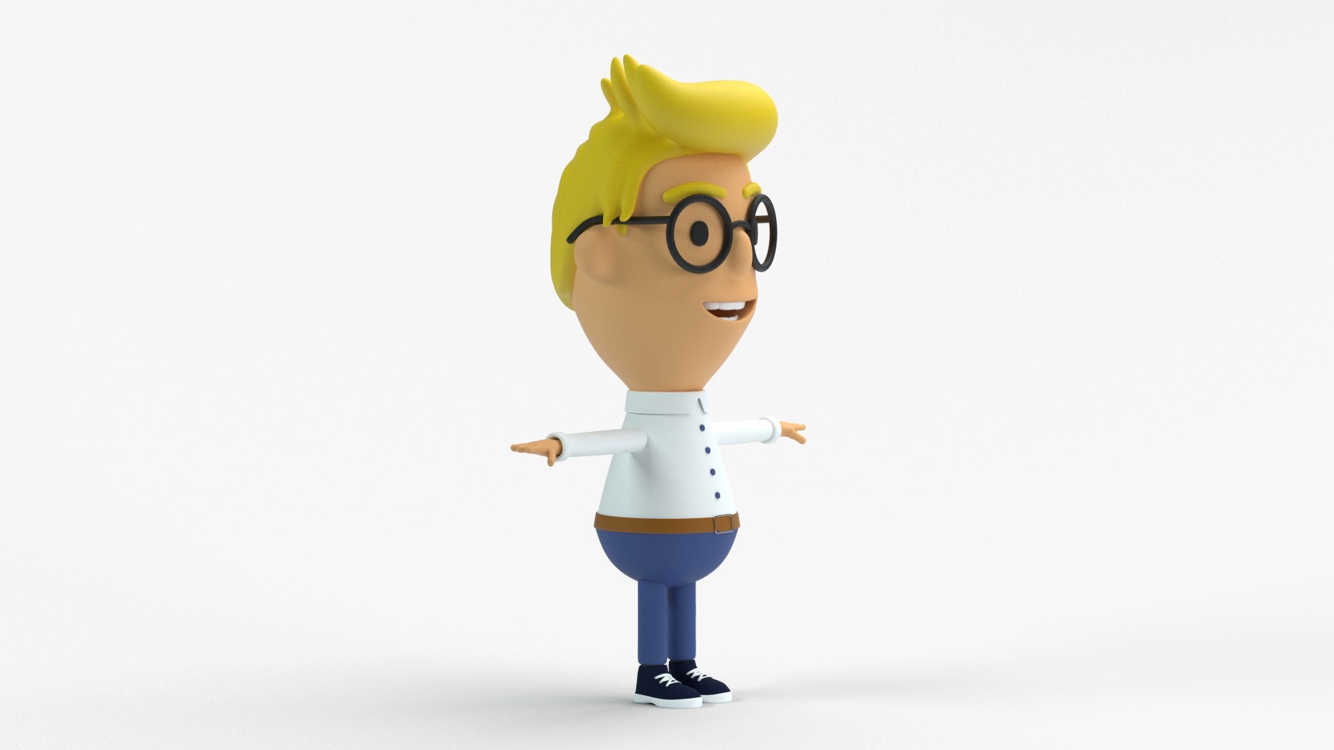 3D Cartoon Low-poly Character Rigged - TurboSquid 1633958