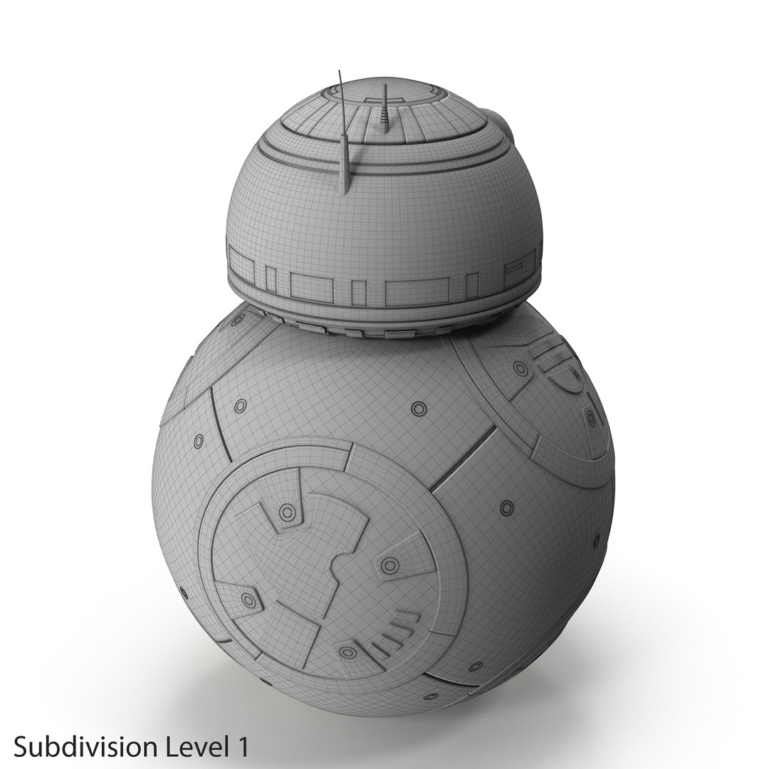 3d model bb-8 enhance realism