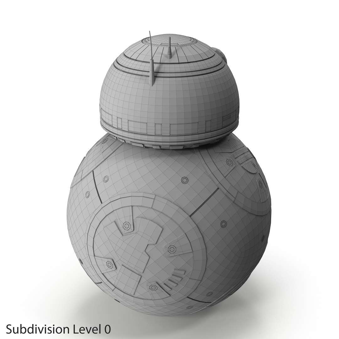 3d model bb-8 enhance realism
