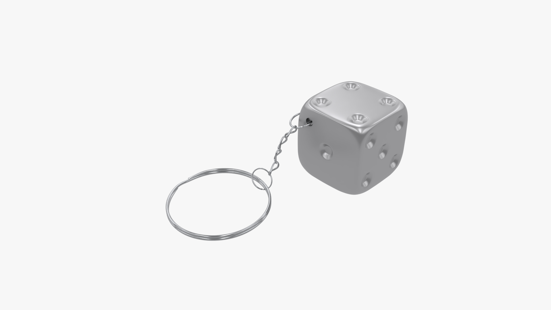 Metal Dice Key Chain 3D - TurboSquid 1654150
