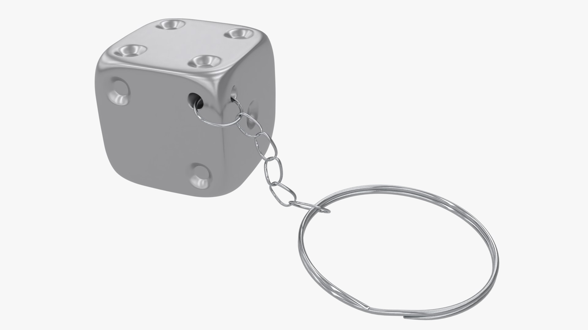 Metal Dice Key Chain 3D - TurboSquid 1654150