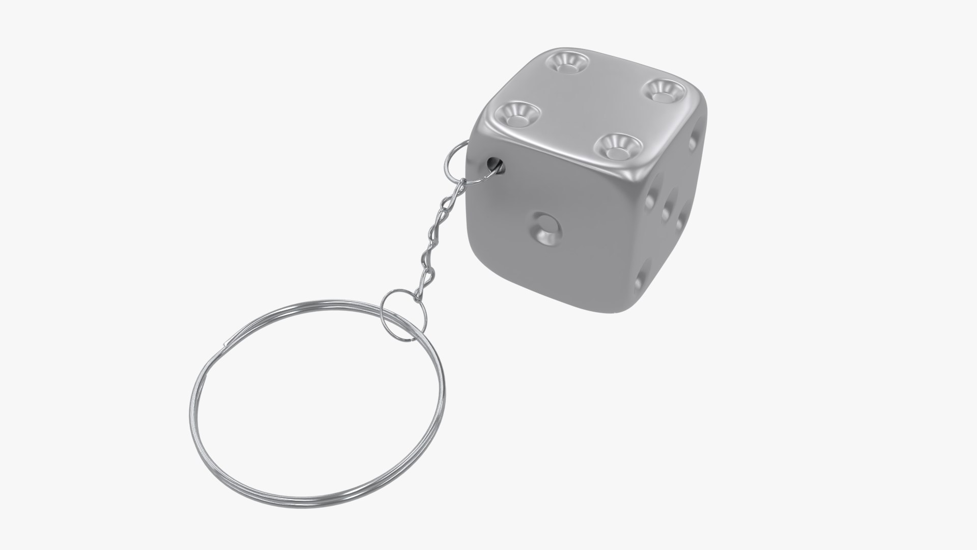 Metal Dice Key Chain 3D - TurboSquid 1654150