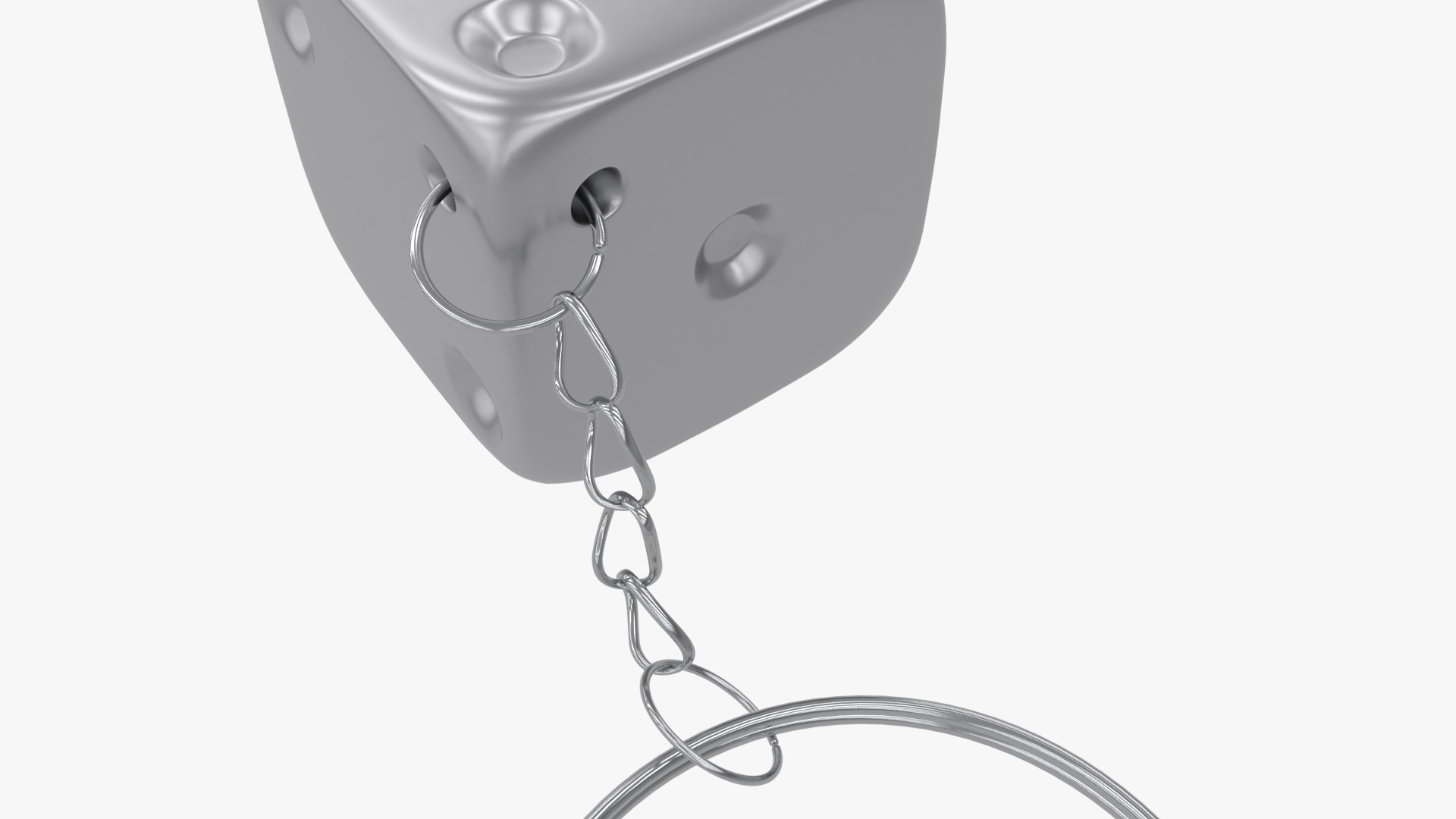 Metal Dice Key Chain 3D - TurboSquid 1654150