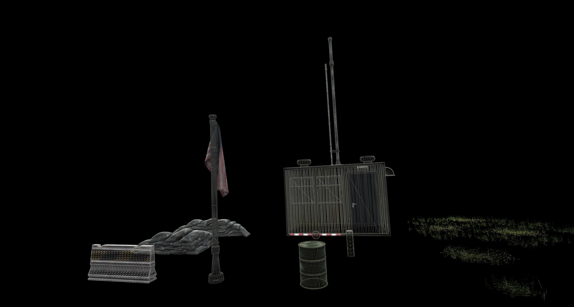 3D Military - Small Checkpoint - TurboSquid 2149332
