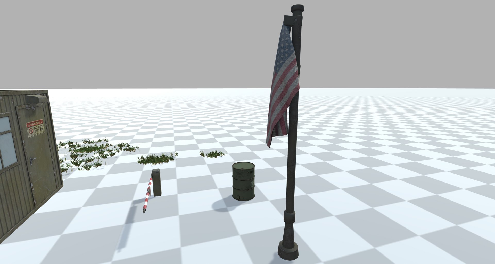 3D Military - Small Checkpoint - TurboSquid 2149332