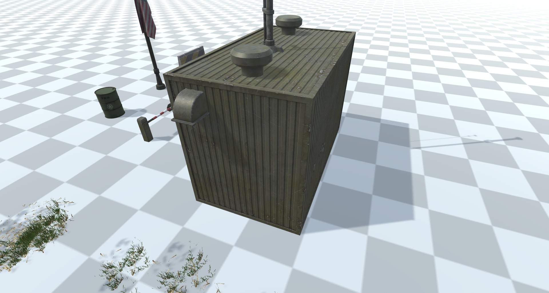 3D Military - Small Checkpoint - TurboSquid 2149332
