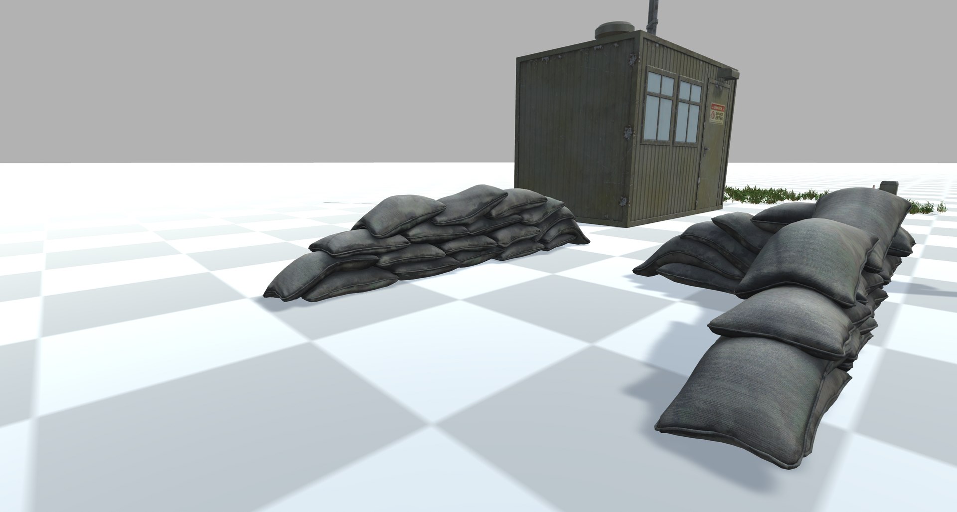 3D Military - Small Checkpoint - TurboSquid 2149332