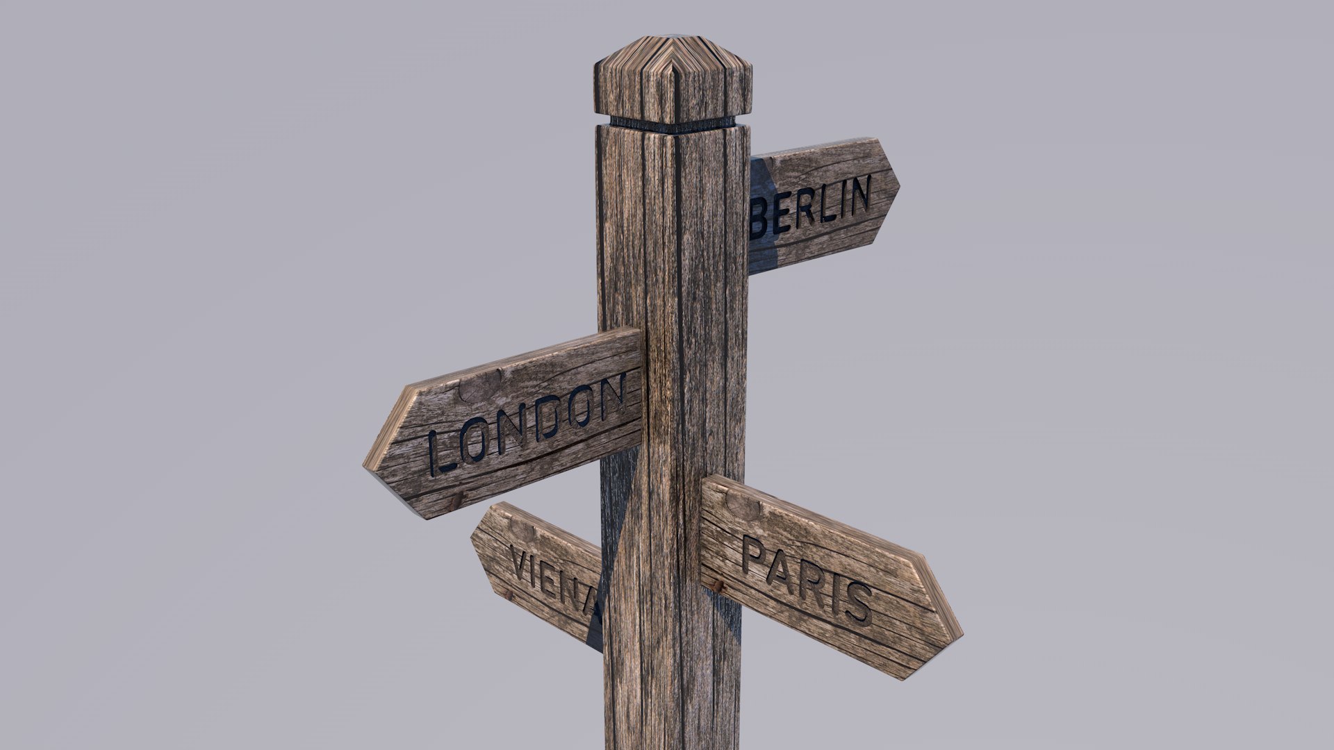 3D Signpost Sign Model - TurboSquid 1156102