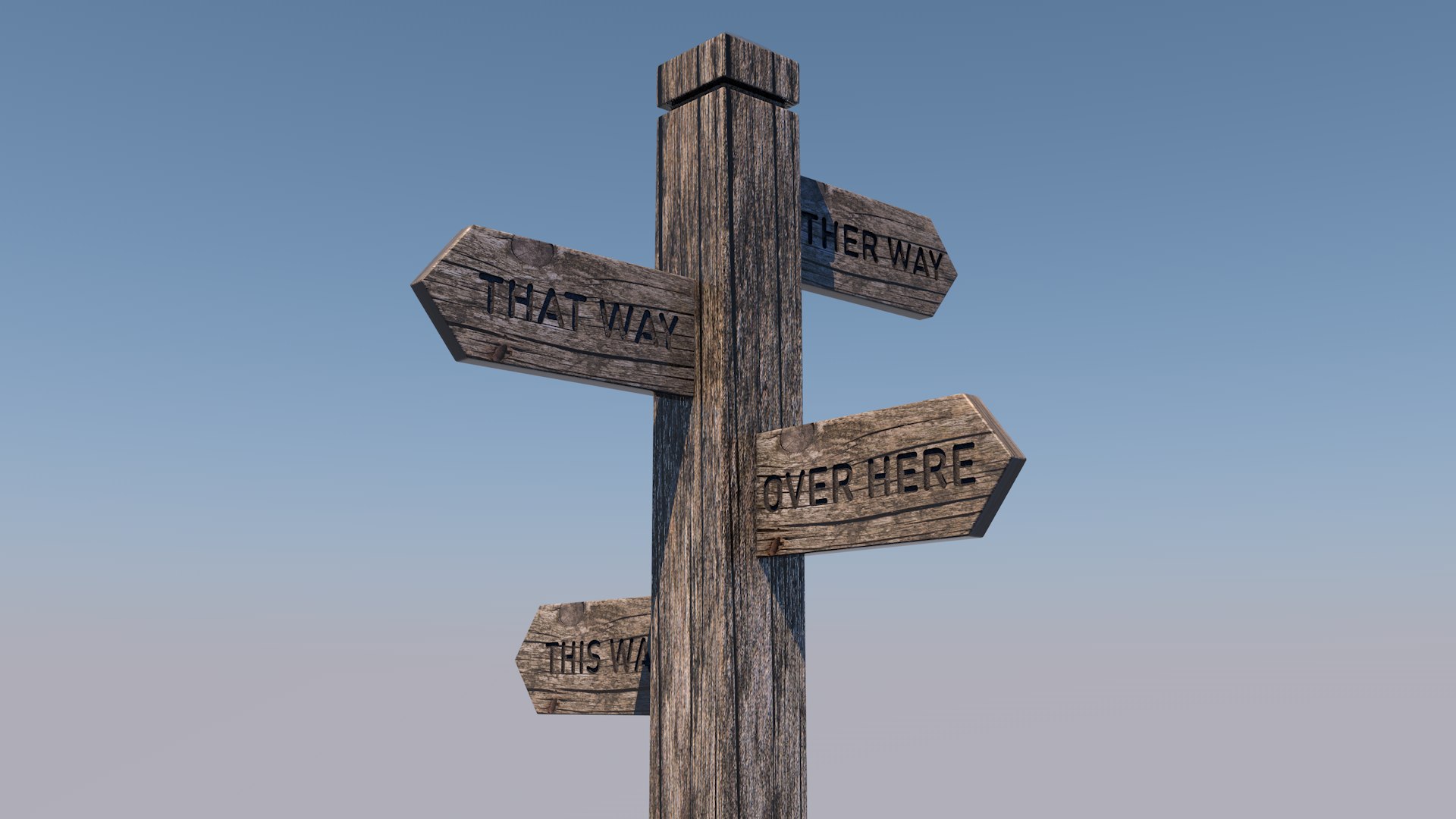 3D Signpost Sign Model - TurboSquid 1156102