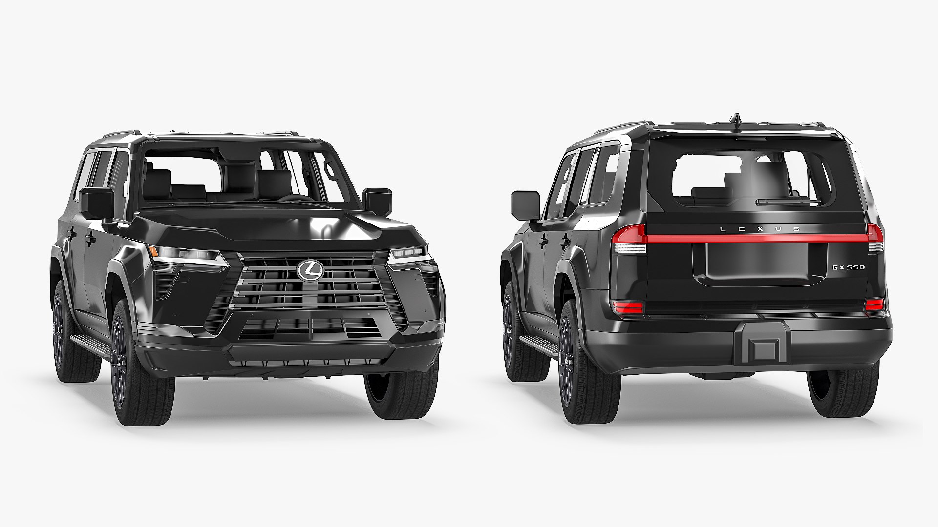 3D Lexus GX 550 SUV Caviar Black Rigged - TurboSquid 2327141
