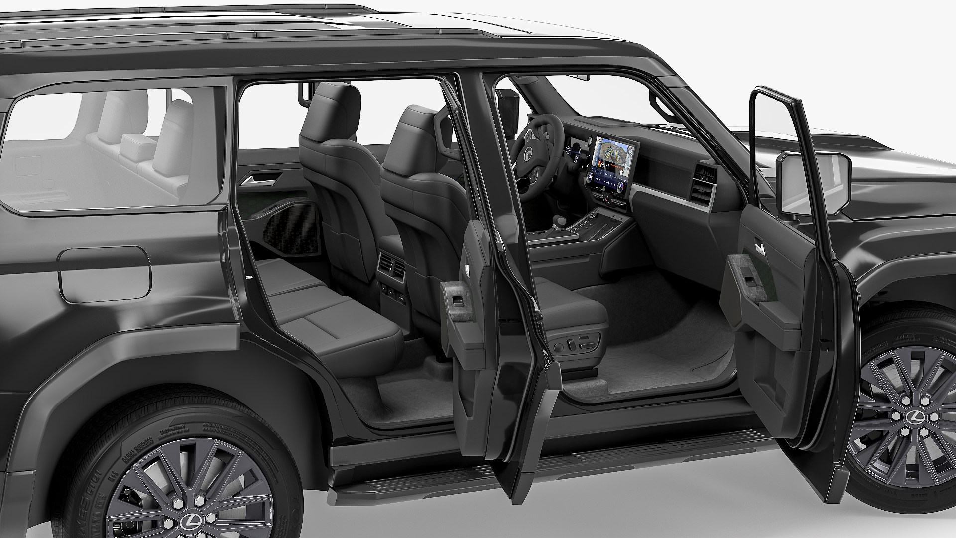 3D Lexus GX 550 SUV Caviar Black Rigged - TurboSquid 2327141