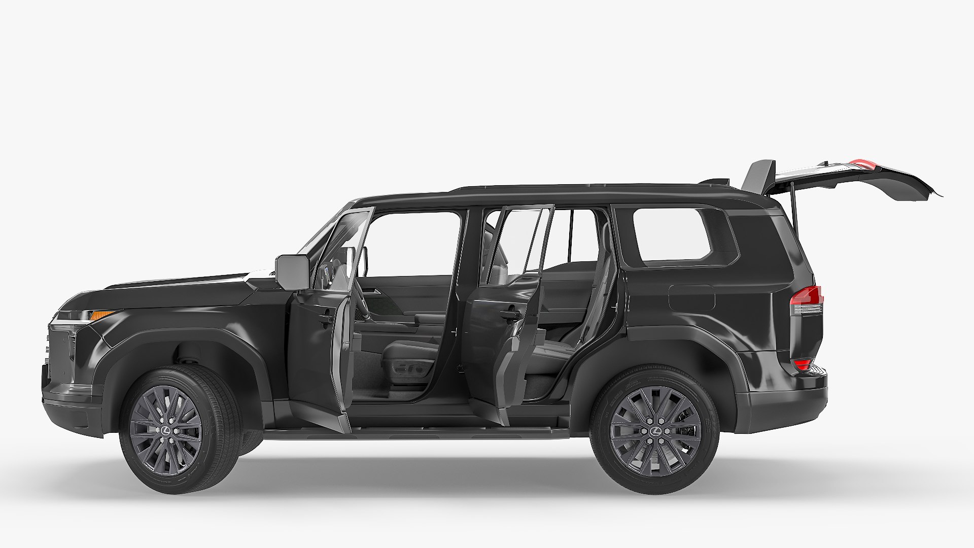 3D Lexus GX 550 SUV Caviar Black Rigged - TurboSquid 2327141
