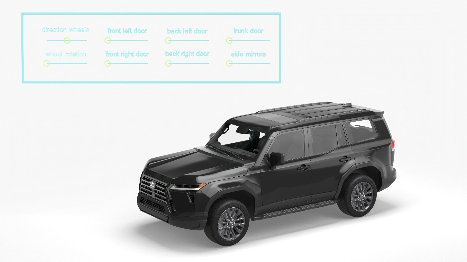 3D Lexus GX 550 SUV Caviar Black Rigged - TurboSquid 2327141