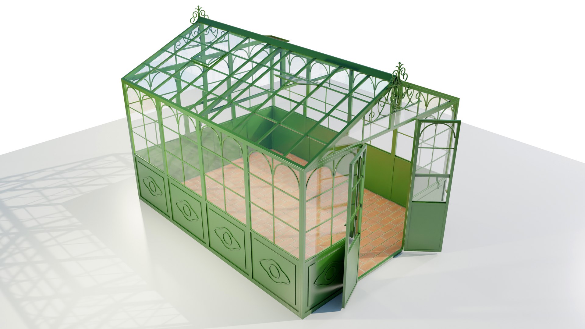 Italian Wrought Iron Greenhouse 3D - TurboSquid 2131054