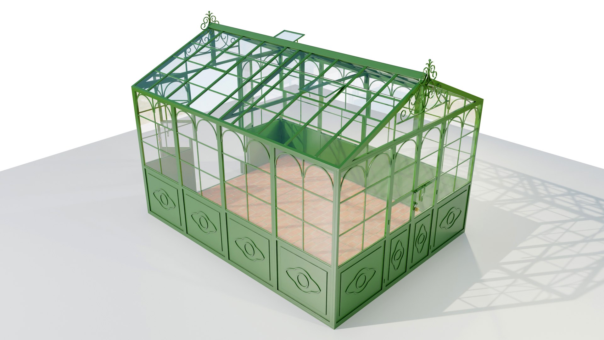 Italian Wrought Iron Greenhouse 3D - TurboSquid 2131054