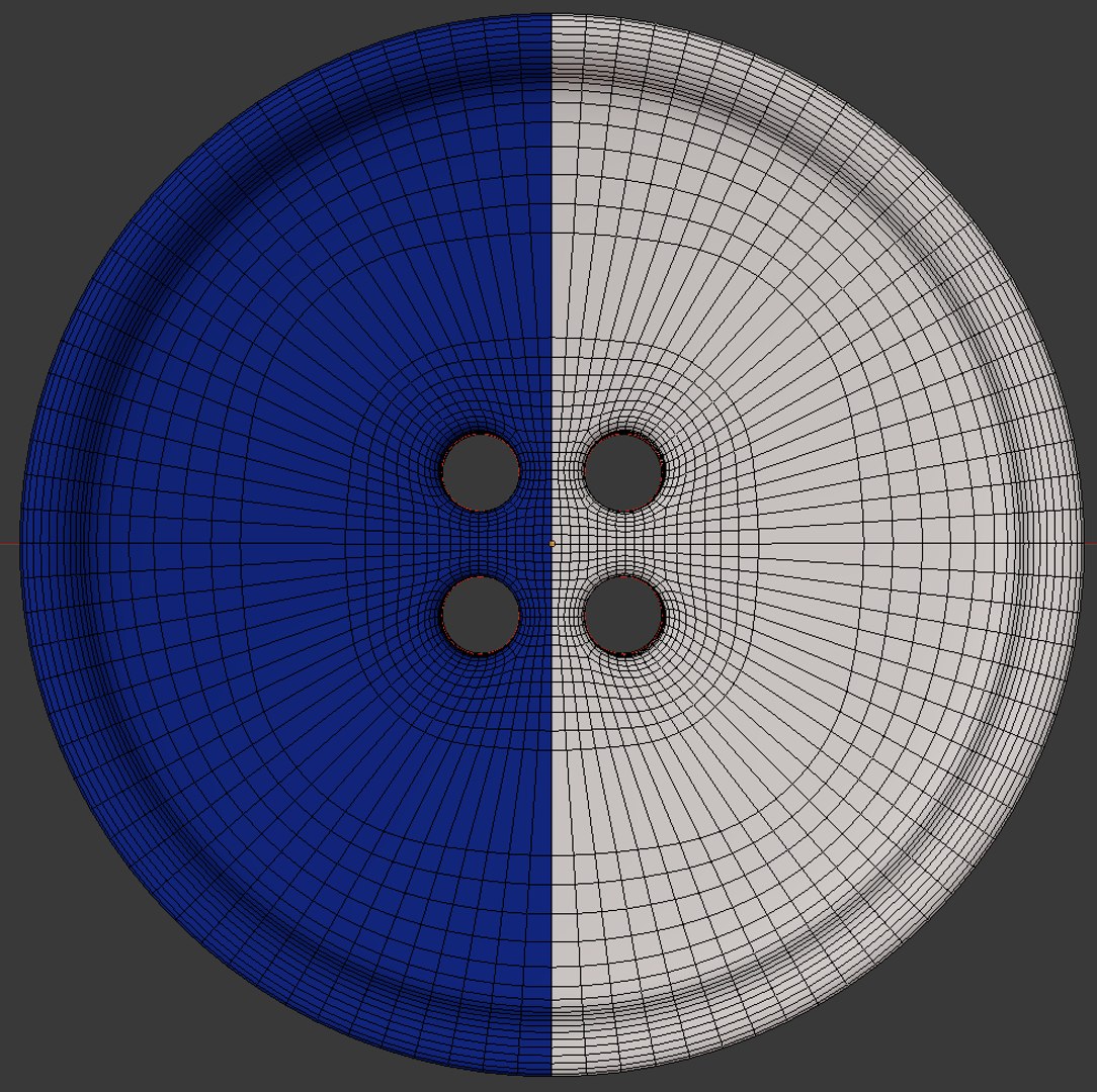 Free Clothing Button Halves 3d Model