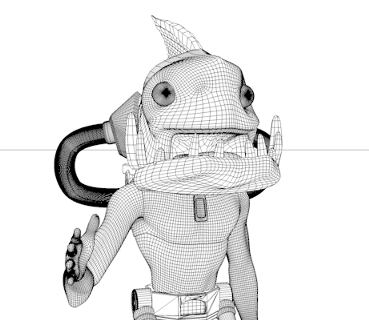 3D Fish Man Model - TurboSquid 1163527