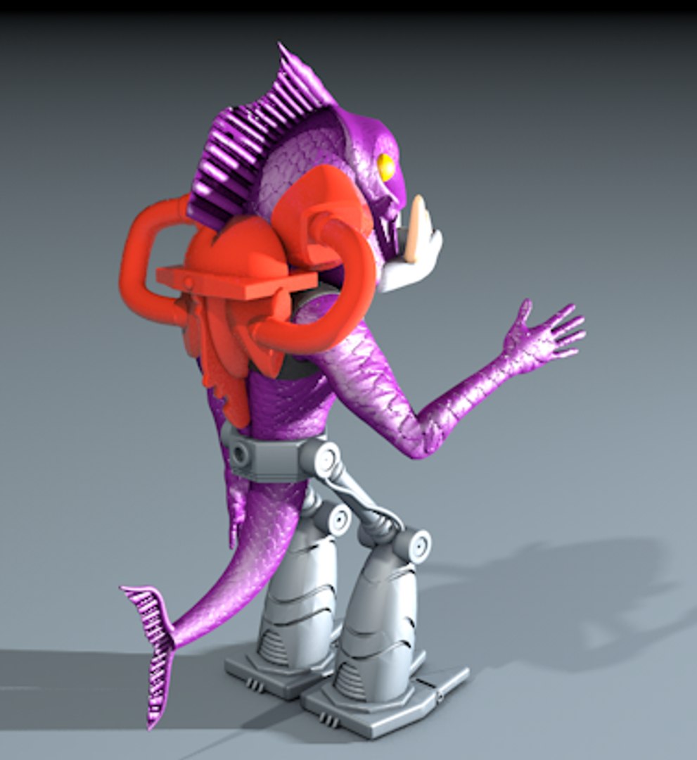 3D Fish Man Model - TurboSquid 1163527