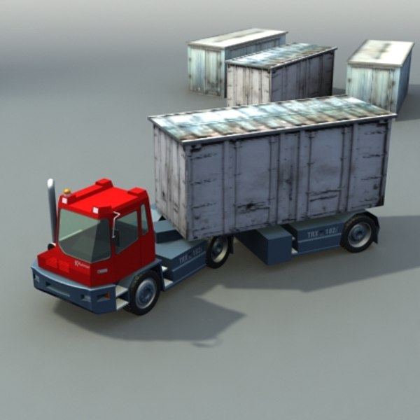 port tractor industrial vehicles 3d max