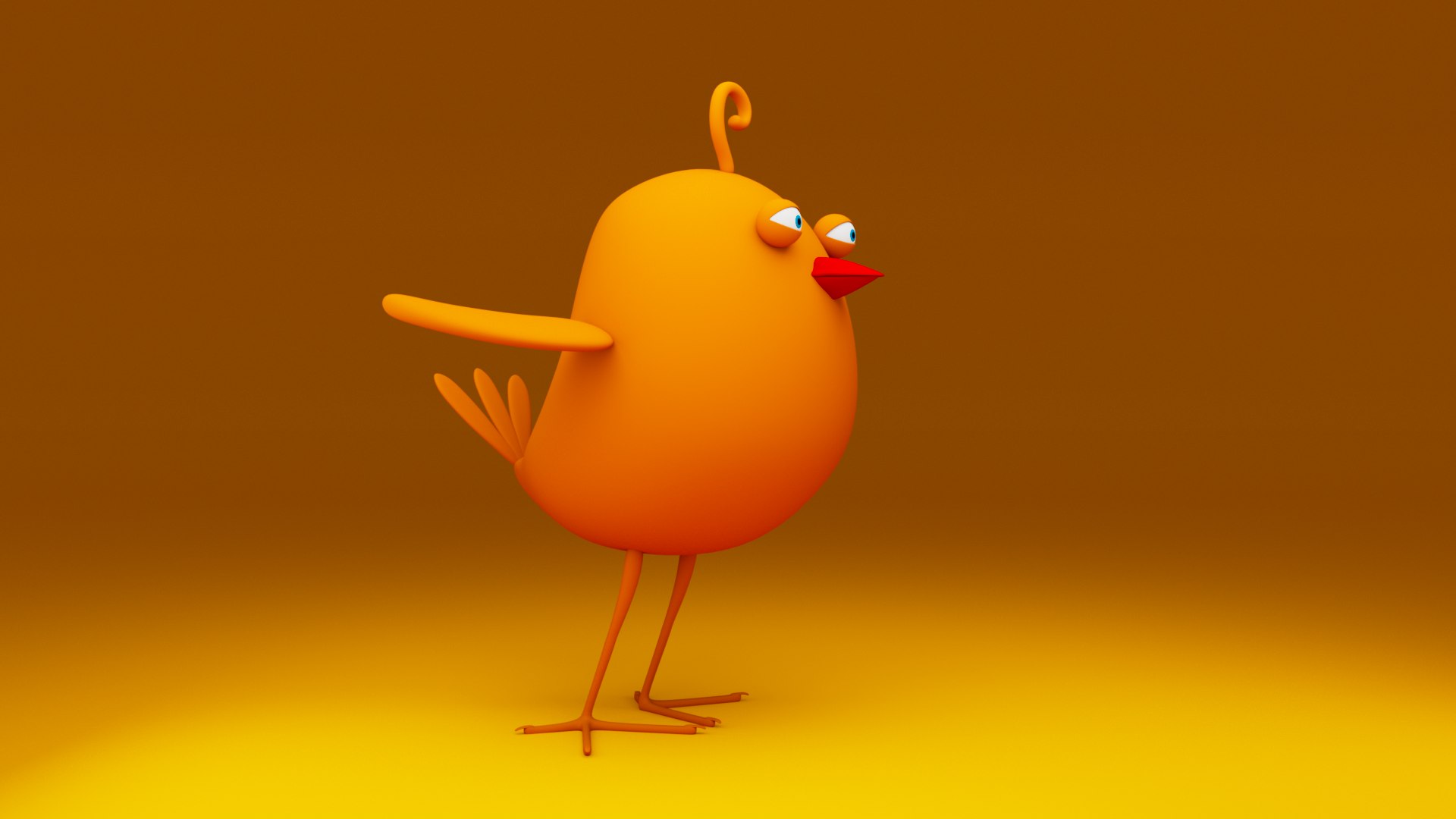 3D Stylized Cartoon Bird 3D Model - TurboSquid 2200578
