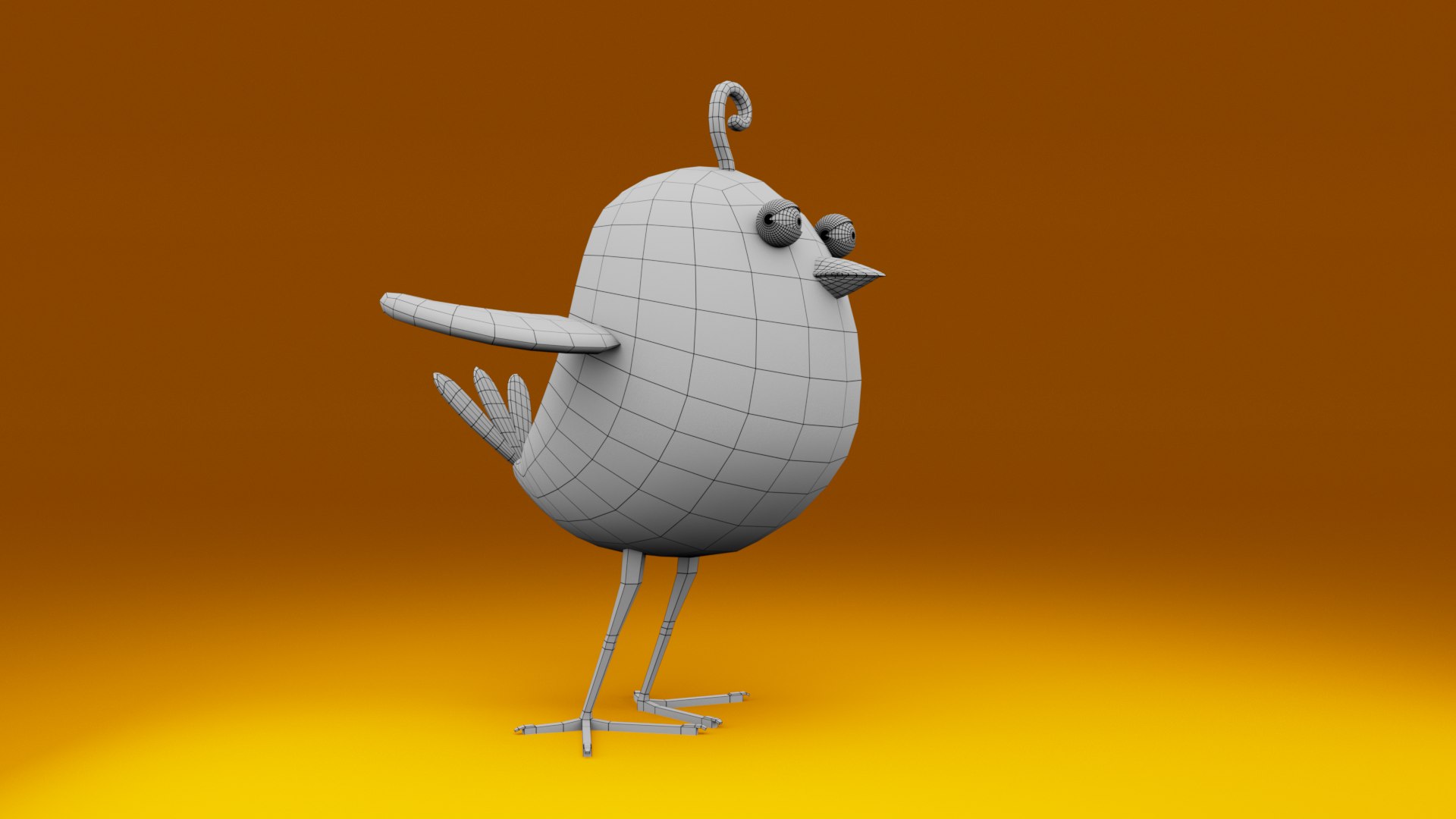 3D Stylized Cartoon Bird 3D Model - TurboSquid 2200578