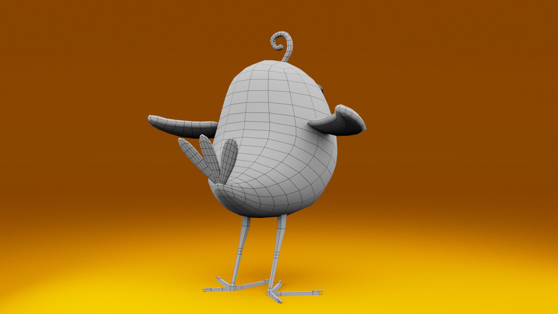 3D Stylized Cartoon Bird 3D Model - TurboSquid 2200578