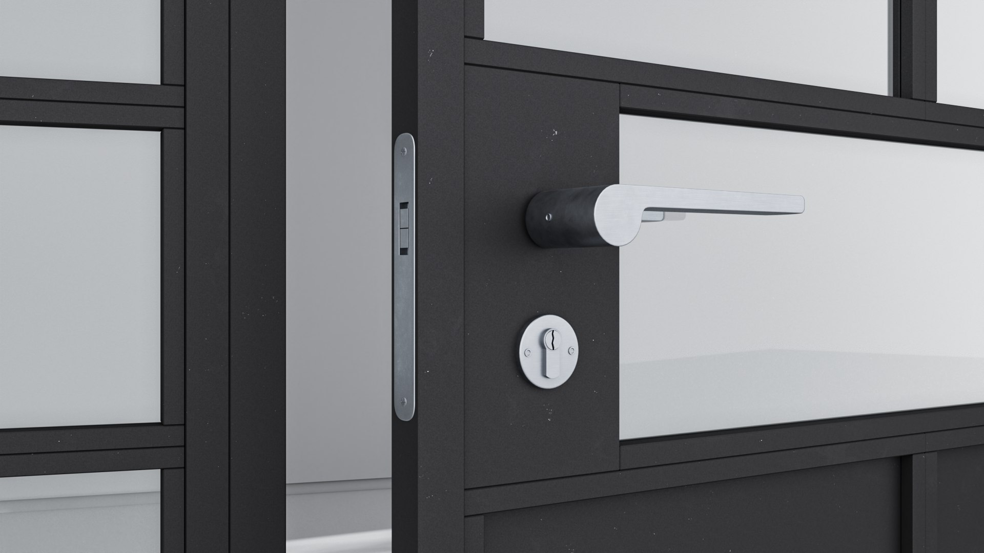 3D Aluminium Door 166 - TurboSquid 2034578