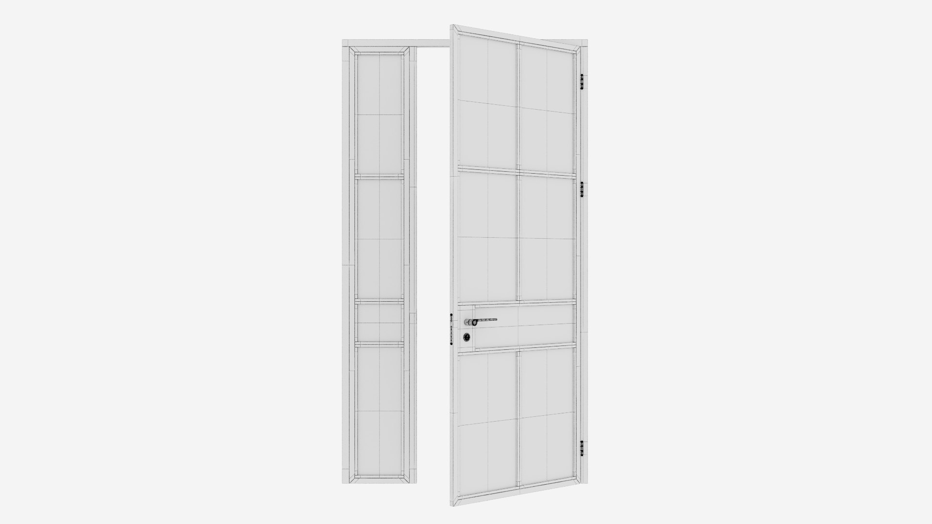 3D Aluminium Door 166 - TurboSquid 2034578