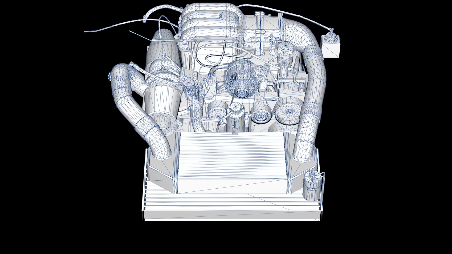 Mazda 13B Turbo Rotary Low Poly Engine 3D Model - TurboSquid 2307171