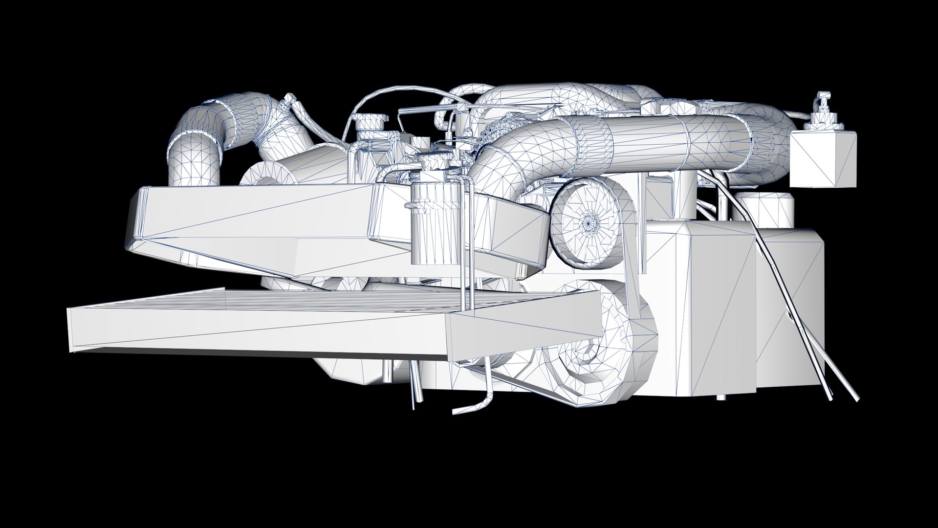 Mazda 13B Turbo Rotary Low Poly Engine 3D Model - TurboSquid 2307171