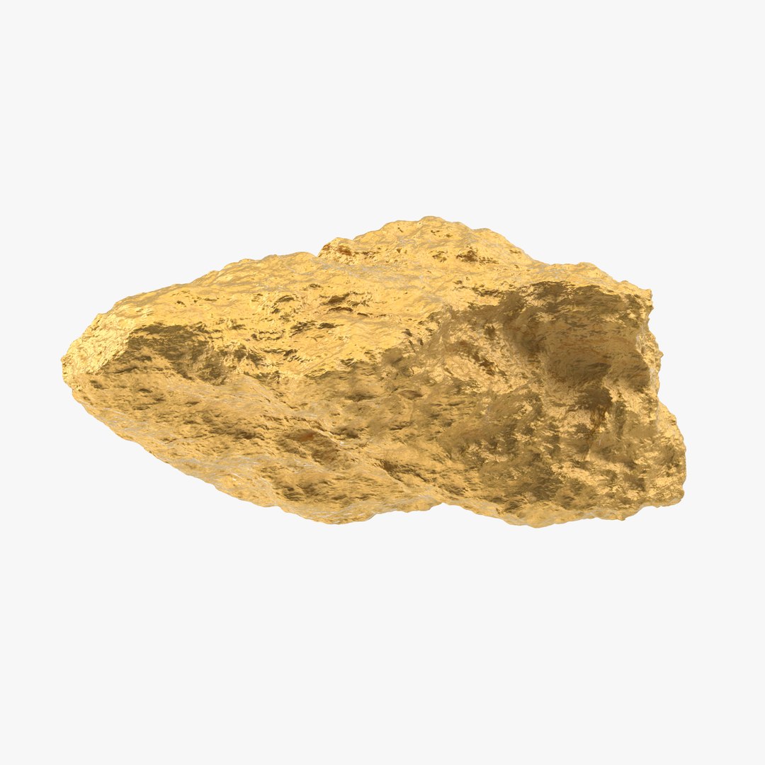 3d gold nuggets