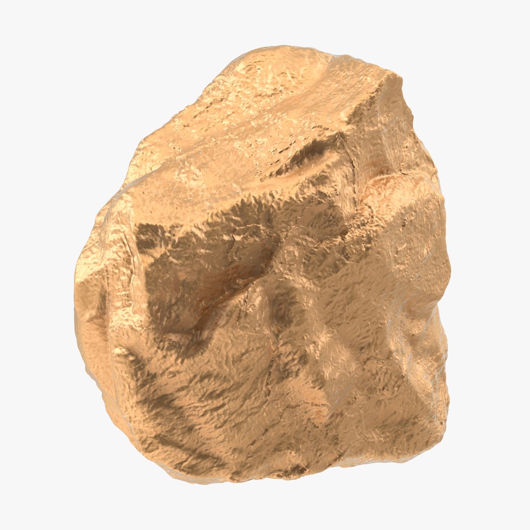 3d gold nuggets