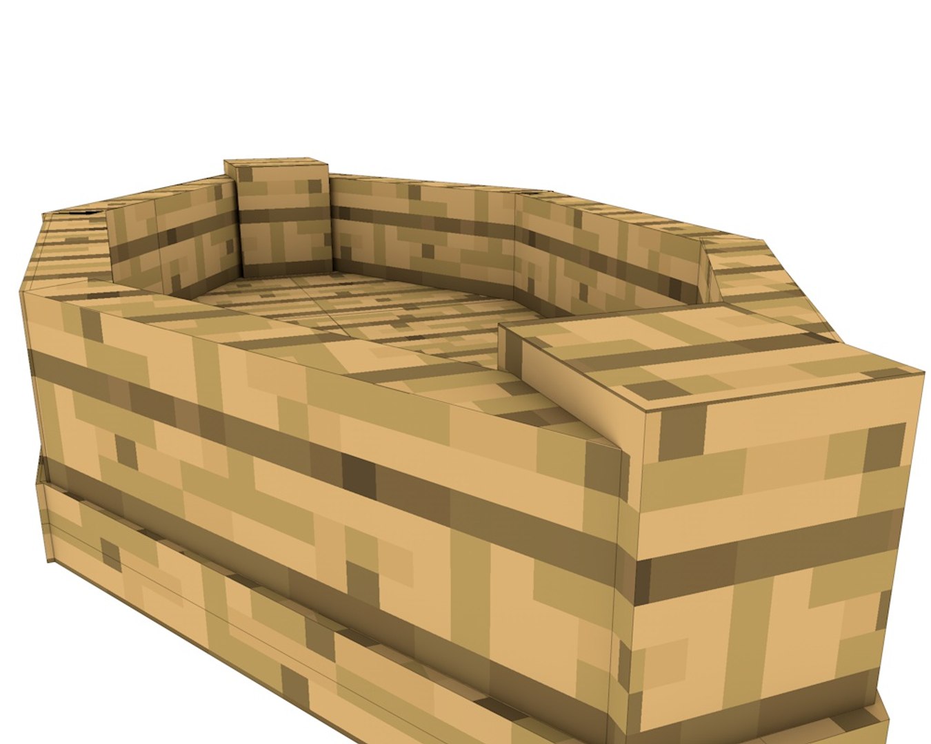 3d Model Boat Minecraft