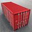 3d Iso Open Shipping Container