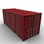 3d Iso Open Shipping Container
