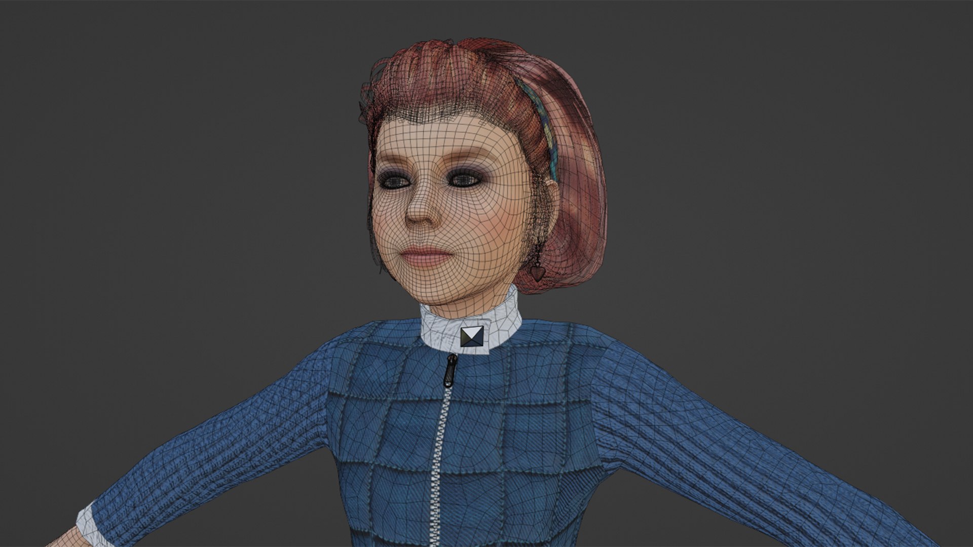 Realistic Rigged Little Style Girl-Sandy Character 3D Model 3D Model ...