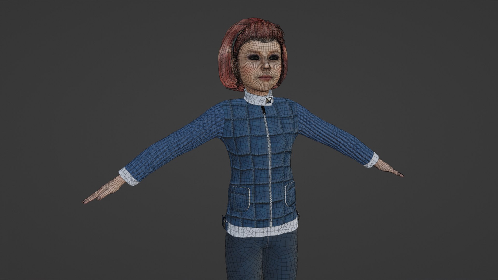 Realistic Rigged Little Style Girl-Sandy Character 3D Model 3D Model ...