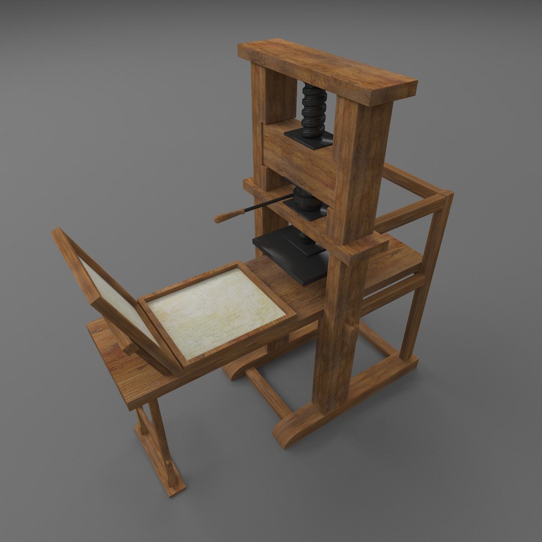 Gutenberg Printing Press 3D - TurboSquid 1322349