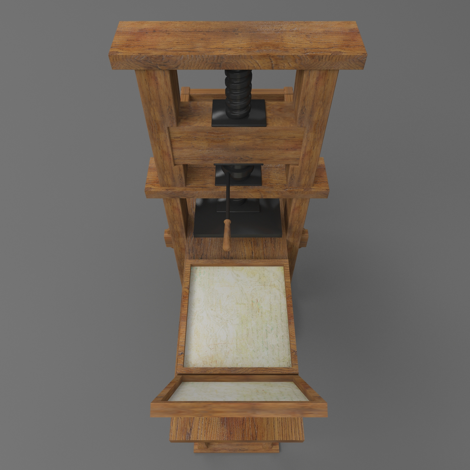 구텐베르크 인쇄기 / Low poly 3D 모델 - TurboSquid 1322349