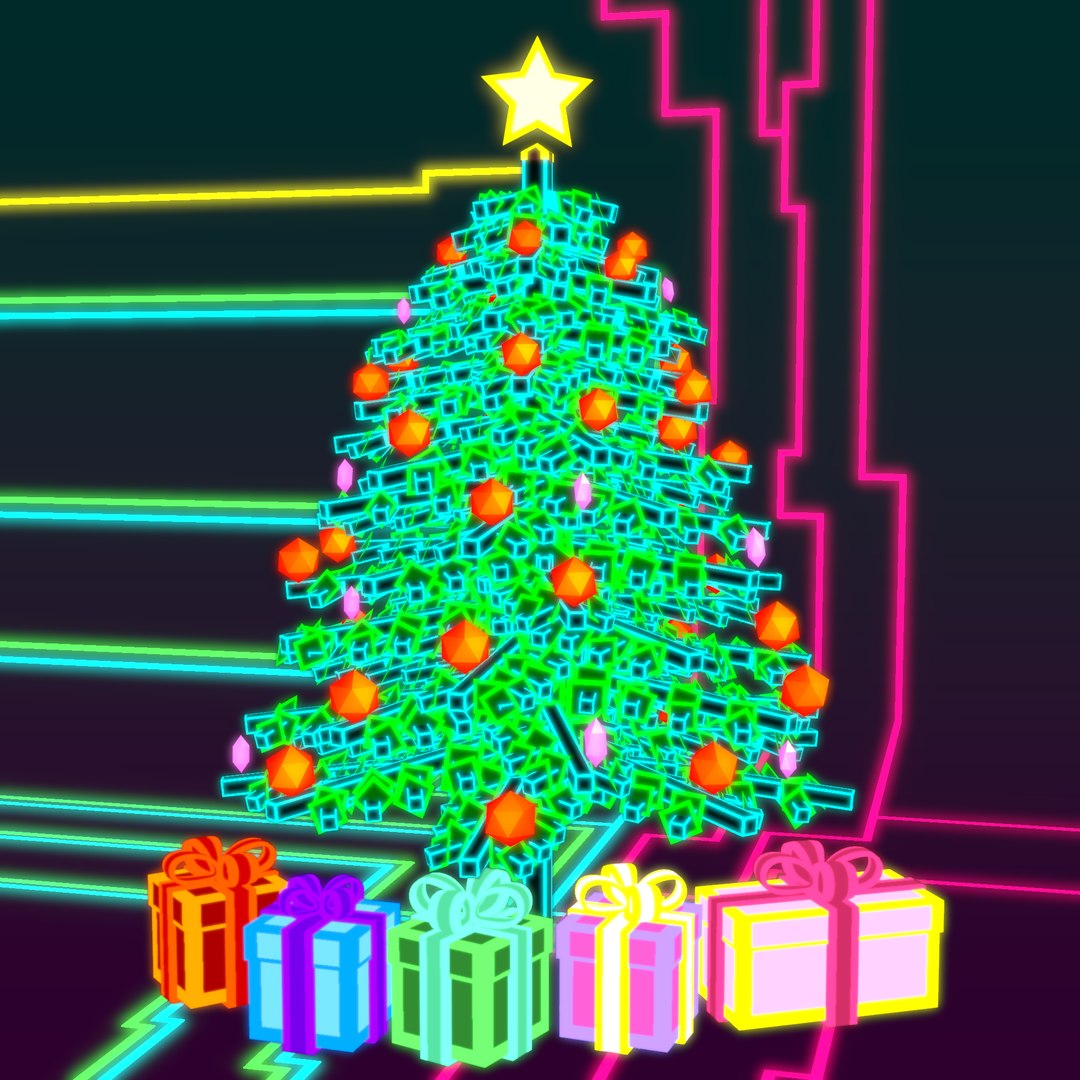 Tron Neon Holiday Tree 3D Model - TurboSquid 1347282